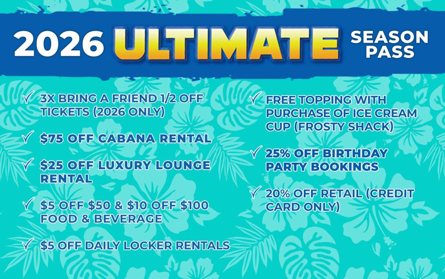 Season Pass Perks - SplashDown Beach Water Park